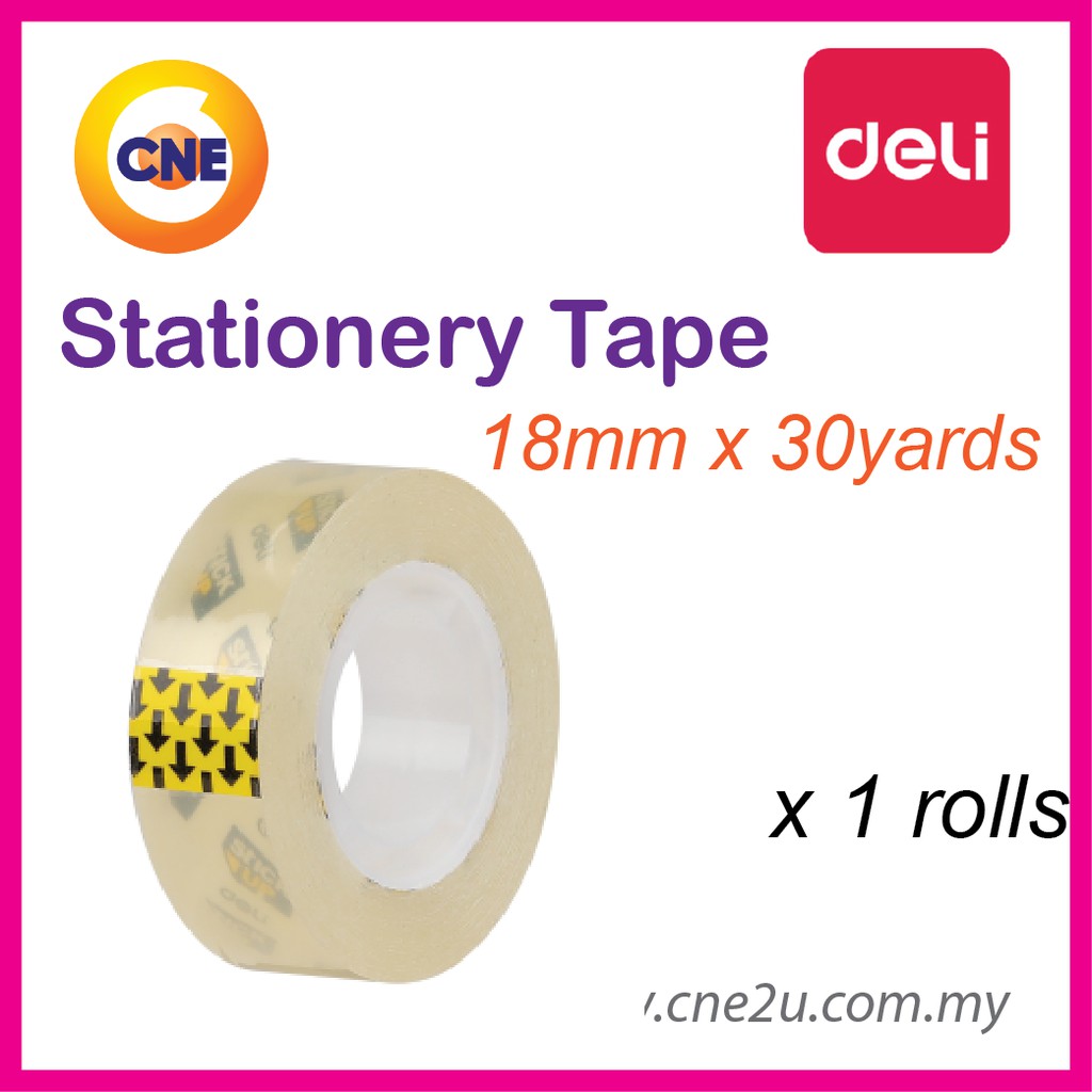 Deli Stationery Tape 18mm x 30yards / OPP TAPE / SMALL TAPE / 胶纸 ...