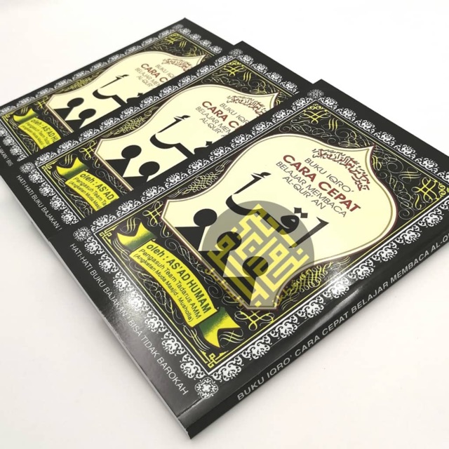 Buku Iqra Hitam Edisi Lengkap 1-6 / Cara Cepat Belajar Membaca Al-Quran ...