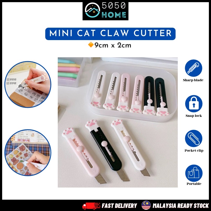 5050HOME Mini Cat Claw Cutter Art Knife Parcel Cutter School Stationery ...