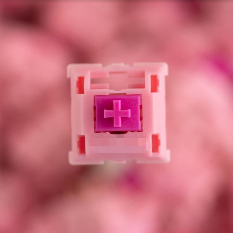 Gazzew Boba gum pink silent Linear Bobagum RGB for Mechanical keyboard custom switch 5pin 52g ...