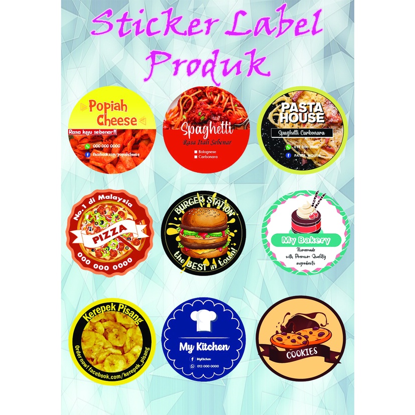 Sticker Label Produk Customade STicker (4cm - 9cm) | Shopee Malaysia
