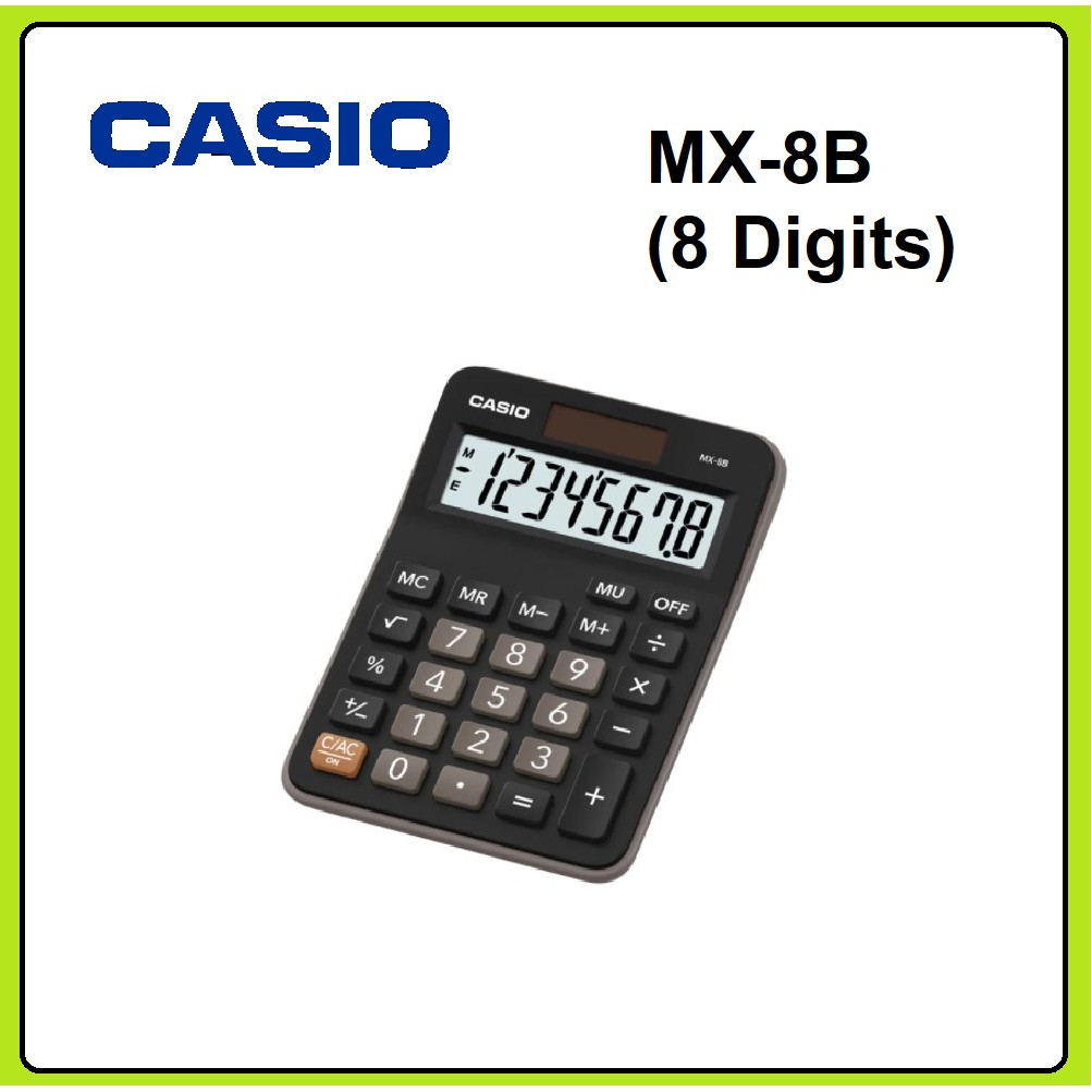 Casio Mini Desk Calculator MX-8B (8 Digits) | Shopee Malaysia