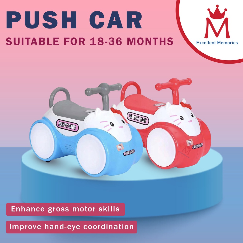 Toddler Hello Kitty Push Car Ride on Suitable for Children 18-36 Months ...