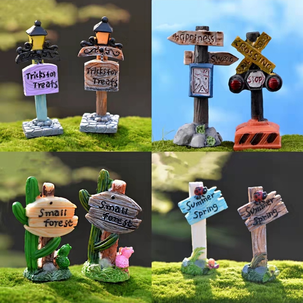 Micro Landscape Decorations Pastoral Table Decorations Guide Signs ...