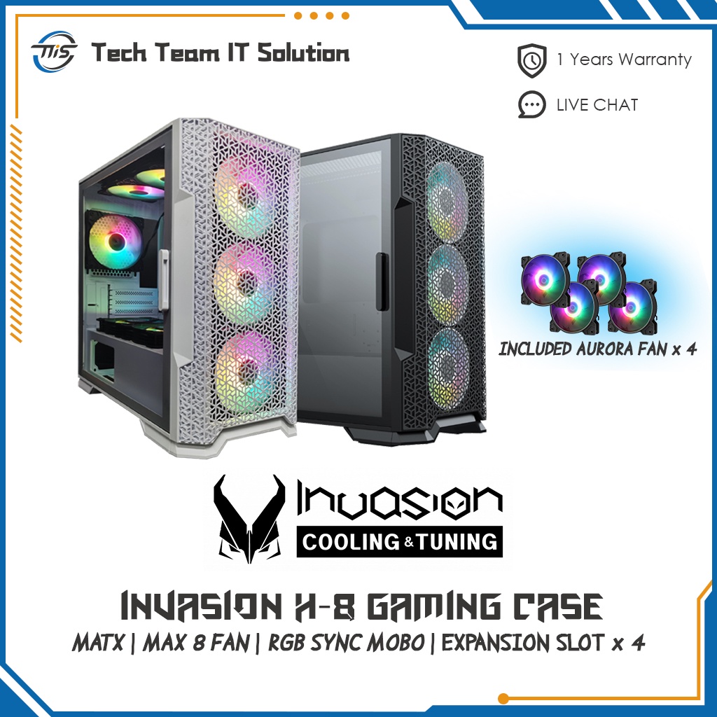 Invasion H-8 (MATX Gaming Case) | Shopee Malaysia