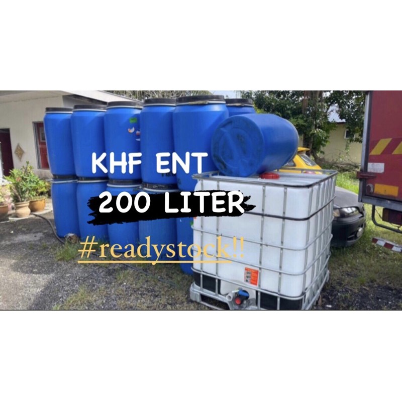 #READYSTOCKS!!! 200 LITER TONG BIRU TONG PERTANIAN SIAP KLIP BESI TAHAN ...