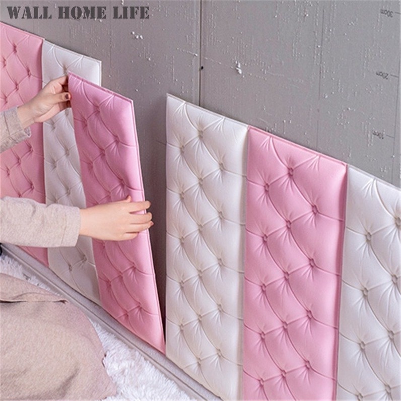 Self-adhesive Anti-collision Wall Mat Children's Bedroom Bed Soft ...