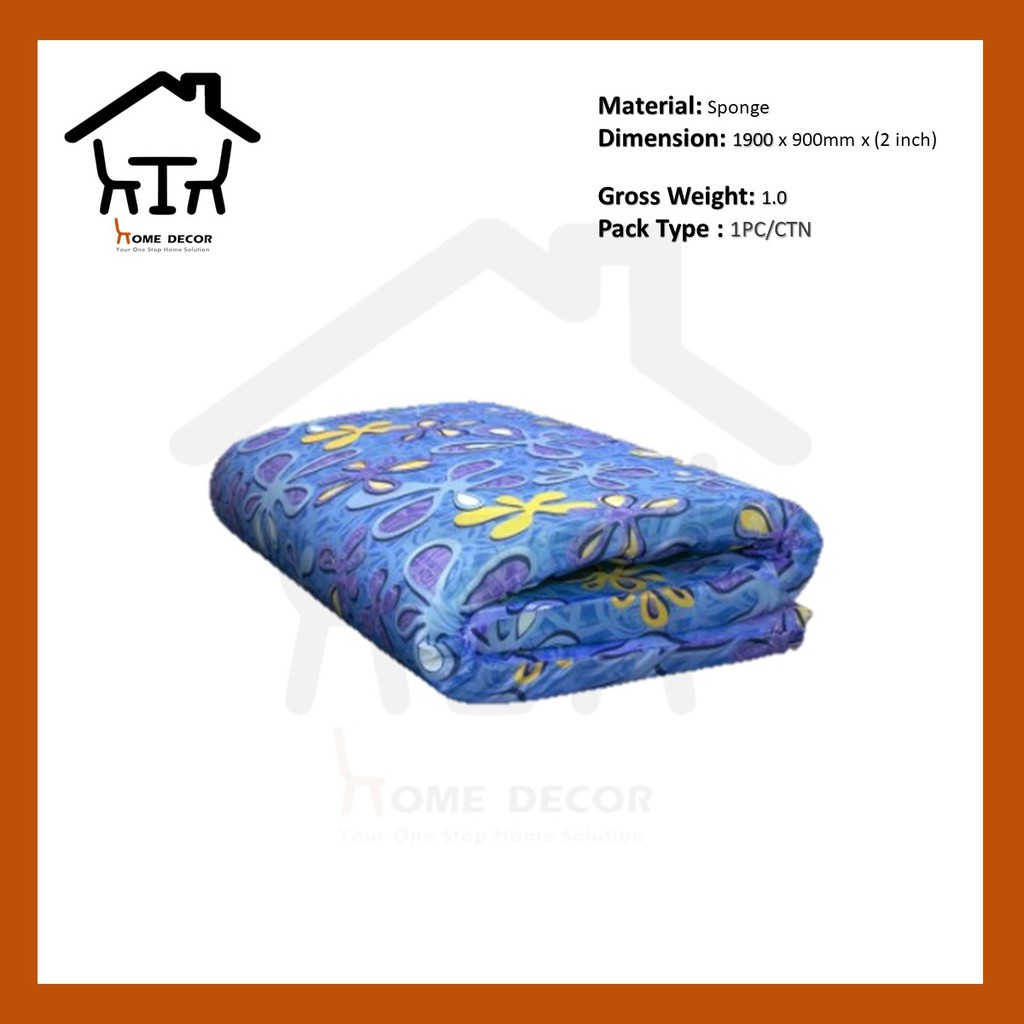 LTL Home Decor - Single Mattress 3'x2" / Tilam murah Bujang Foam Sponge ...