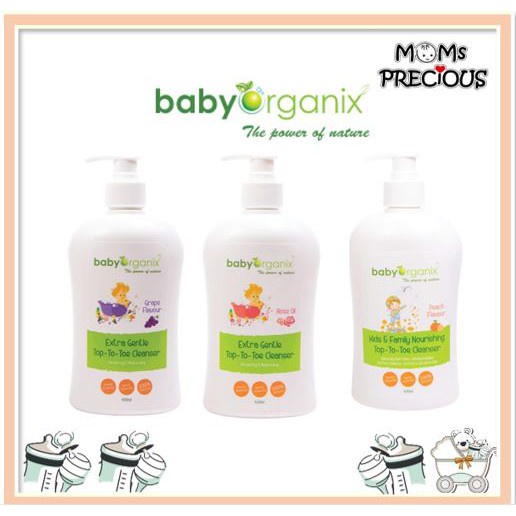 Baby Organix-Kids & Family Top To Toe Cleanser (Peach/Cucumber)/Extra ...