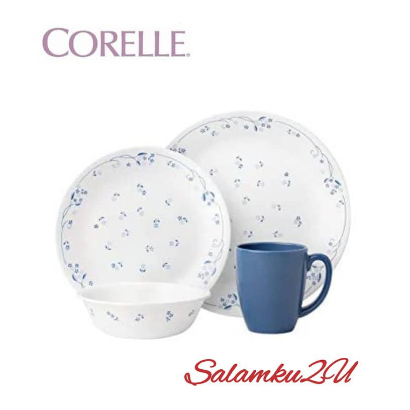 16PCS CORELLE LIVINGWARE DINNER SET/SET PINGGAN MANGKUK PIRING CAWAN ...