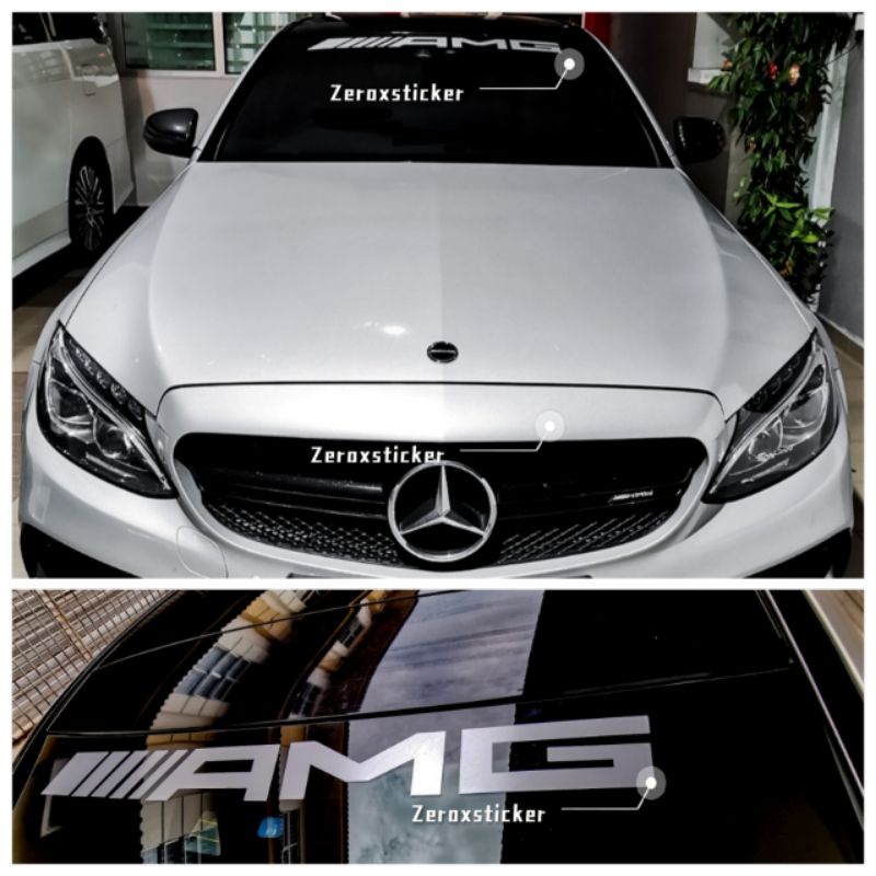 MERCEDES FRONT WINDSCREEN STICKER AMG 3INCH X 36 INCH A45 A250CLA45 ...