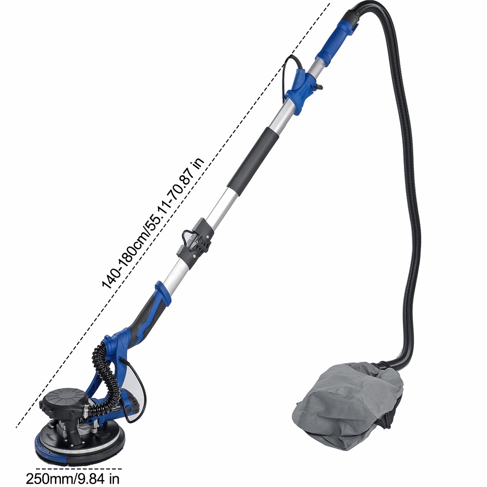 1380W 215MM Portable Wall Polisher Machine Pole Drywall Sander Grinding ...