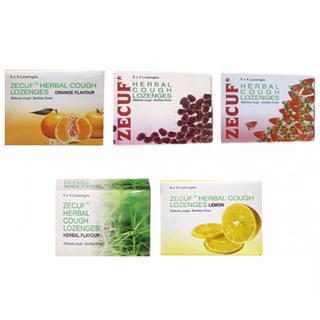 ZECUF HERBAL COUGH LOZENGES 5X4 LOZENGES (HERBAL / LEMON / ORANGE ...