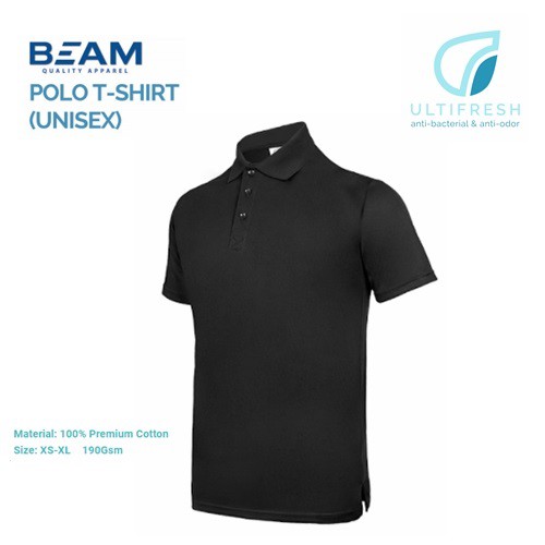 PREMIUM 100% COTTON POLO T-SHIRT ULTIFRESH BPT01 UNISEX SHORT SLEEVE T ...