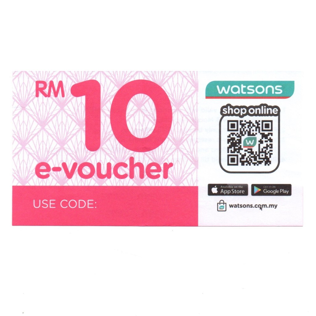 Watsons RM10 e-voucher code (please Read term and condition) | Shopee ...