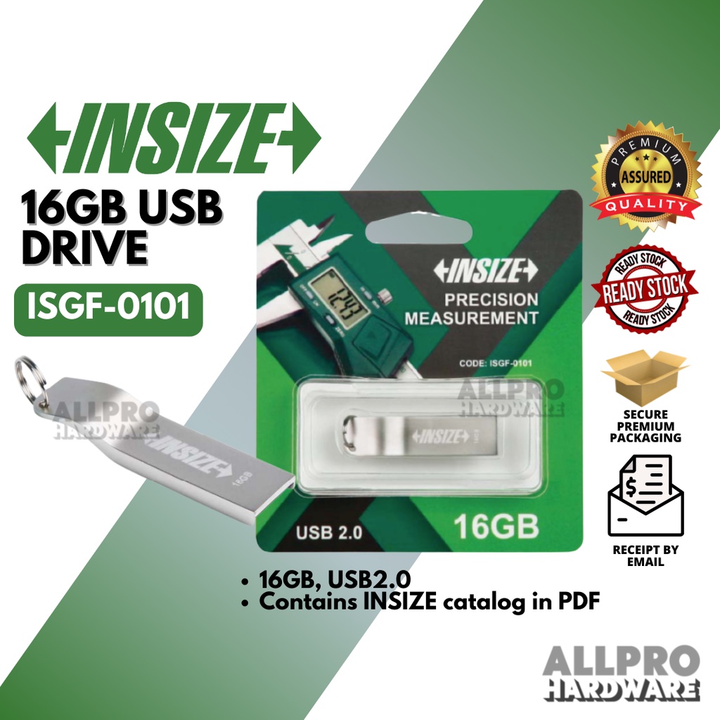 INSIZE 16GB USB Pendrive Drive Flash Drive (USB2.0) INSIZE Catalog PDF Included ISGF-0101 ...