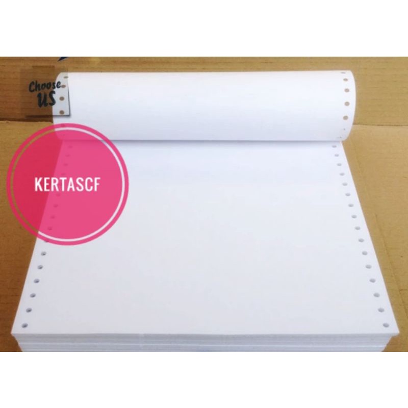 PUTIH Cf paper continuous form paper 1 copy/1ply hvs 60gram white A4 ...