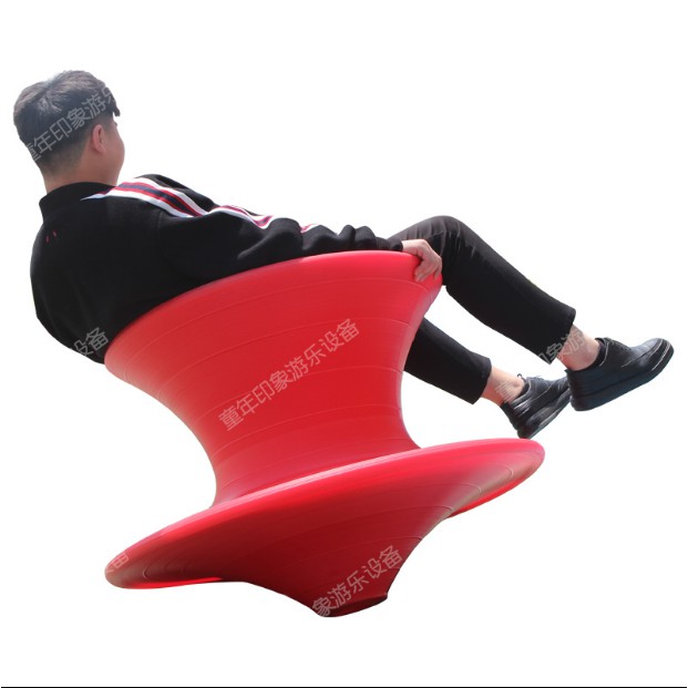 RED SPUN Chair 360 Spinning Lounge Indoor Outdoor Game Leisure Kerusi ...