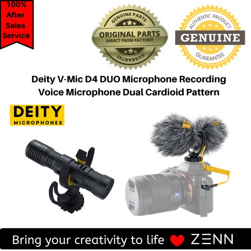 Deity V-MIC D4 DUO Dual Cardioid Stereo Microphone for DSLR Camera ...
