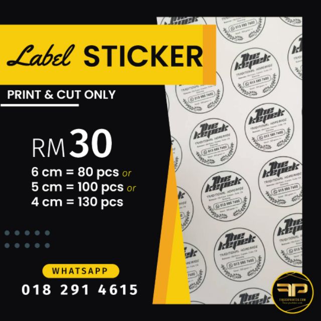 STICKER LABEL JENAMA ANDA SERENDAH RM30 | Shopee Malaysia