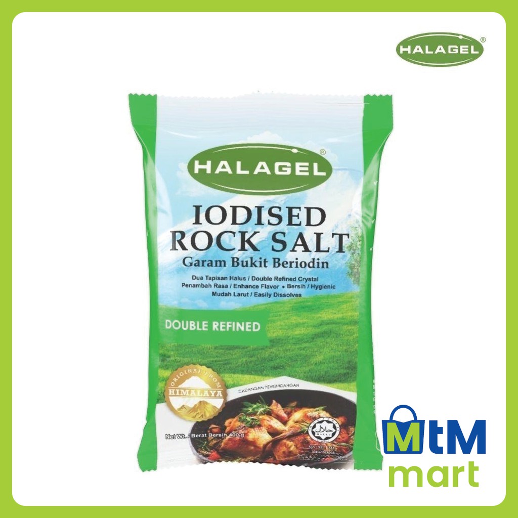 Halagel Himalaya Iodised Rock Salt - Double Refined (400g) - Garam ...