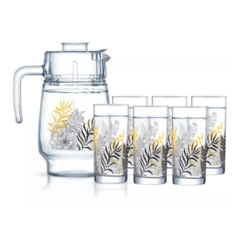 LUMINARC GLASS 7 PCS PALM SPRING DRINK SET/WATER SET/SET MINUMAN/SET ...