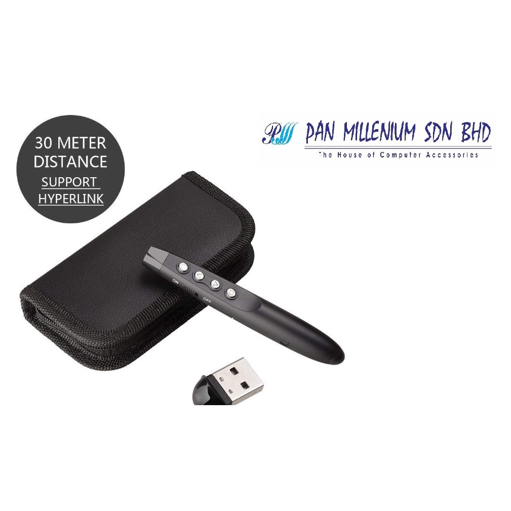 TINYTECH WIRELESS LASER POINTING PEN PRESENTER PP1000 (FREE POINTER BAG) | Shopee Malaysia