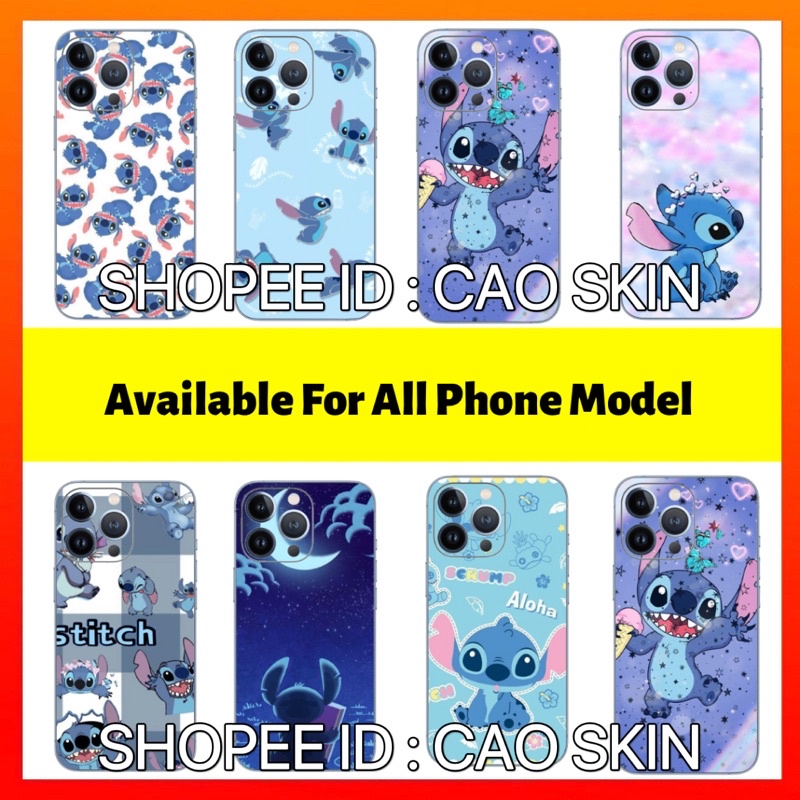Stitch Phone Back Protector Back Sticker手机背膜/背膜/彩色背膜 Sticker Phone ...