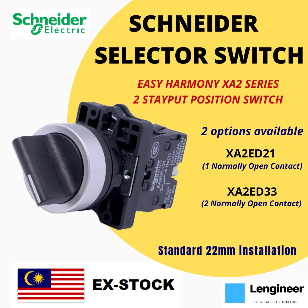 Schneider Selector Switch (2 position) XA2ED21 XA2ED33 | Shopee Malaysia