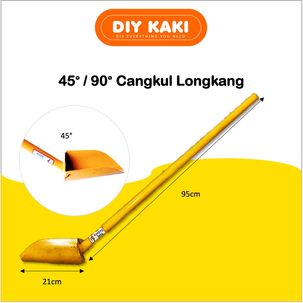 45/90 Degree Heavy Duty Besi Cangkul Longkang | Pengorek Sampah ...