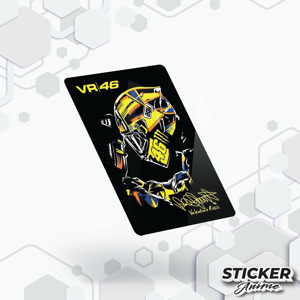 Sticker Anime VR46 Stiker Card Cover Touch n Go Access MRT LRT ATM Bank ...