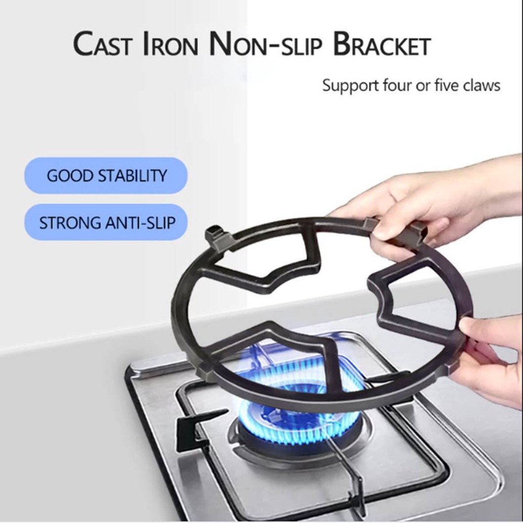 Universal Cast Iron Wok Pan Support Rack Stand for Burner Gas Stove ...