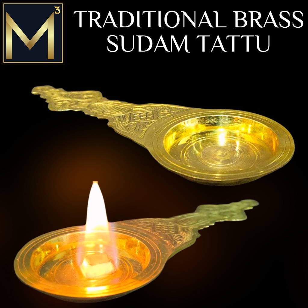 ORIGINAL BRASS SUDAM TATTU / AARTHI TATTU/PRAYER/POOJA USAGE/TEMPLE ...
