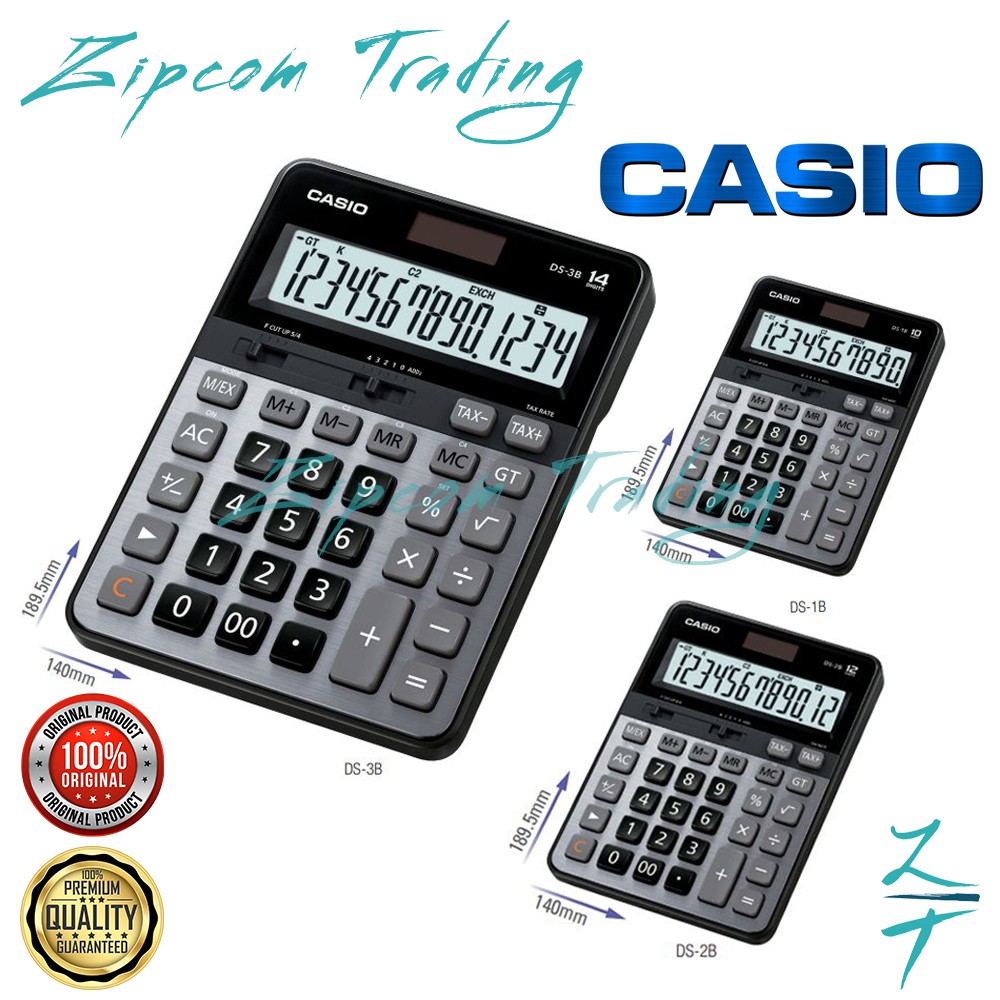 CASIO DS-1B / DS-2B / DS-3B Digits Heavy Duty Calculators (10 Digits/12 ...