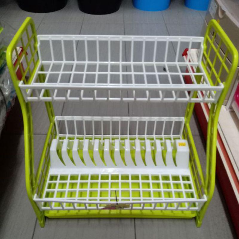 Rak pinggan plastik (tebal)/Dish drainer/2tier Rak pinggan plastik ...