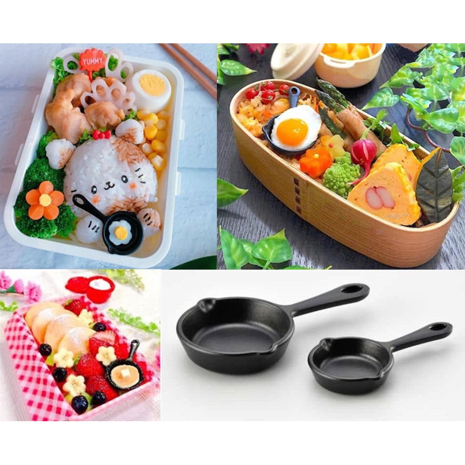 Mini Frying Pan Skillet Black Seasoning Bento Tools | Shopee Malaysia