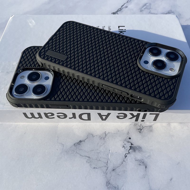 2.3mm Rugged Fish Scale Pattern Black TPU Soft Case Shockproof Bumper ...