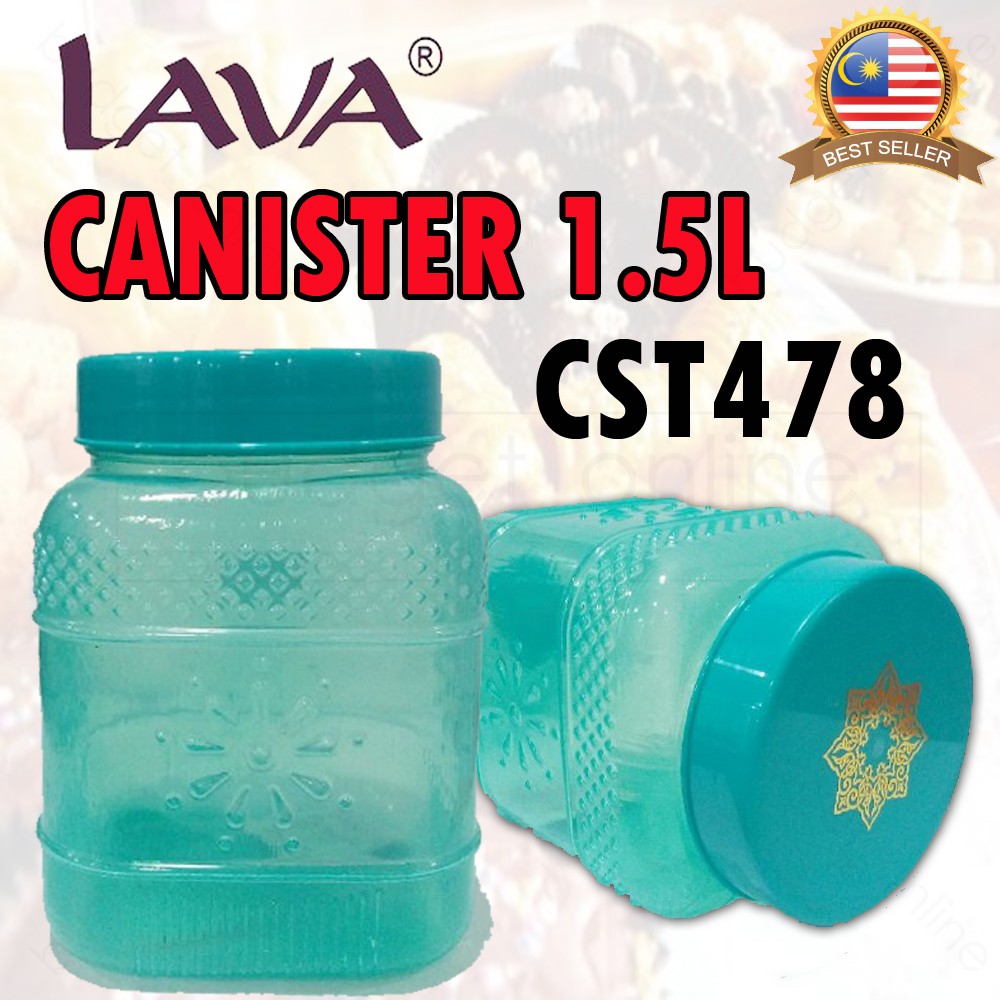 1 Piece Tupperware Kuih Raya Square LAVA Canister 1.5L CST478/Bekas ...