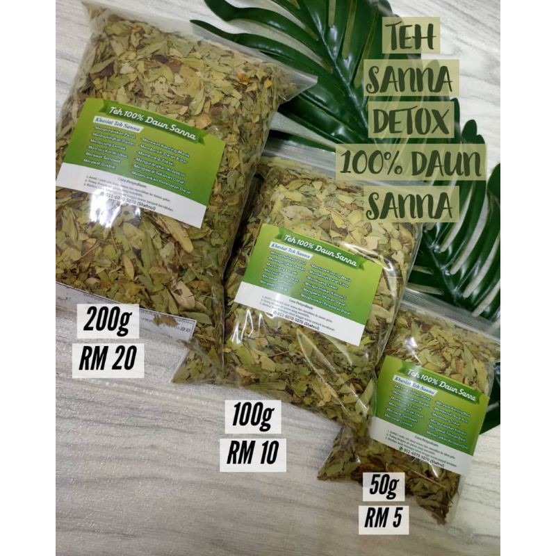 TEH SANNA DETOX SUNNAH / 100% DAUN SENNA | Shopee Malaysia