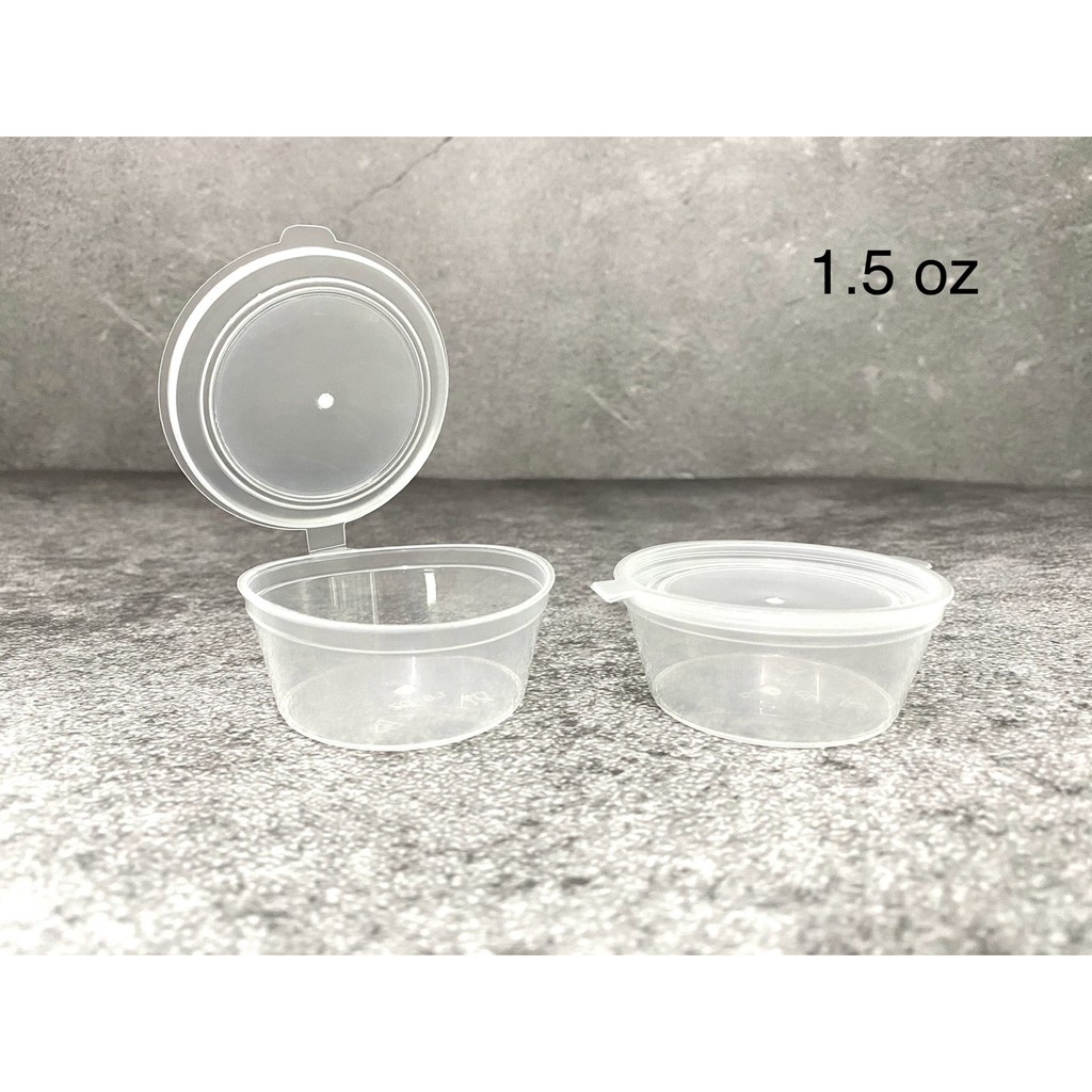 Plastic Sauce Cups With Self Lids 50 Sets/1 Pack | Shopee Malaysia