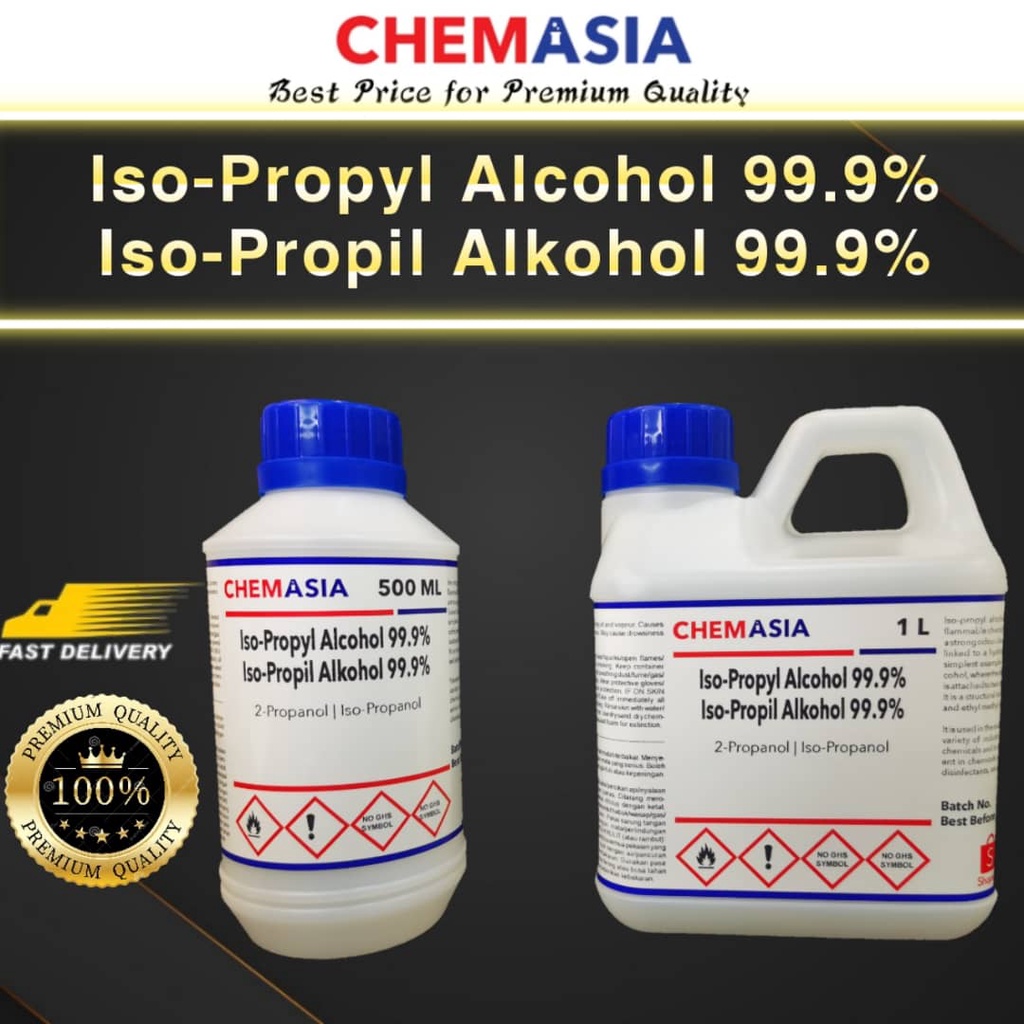500ml & 1 Liter Isopropyl Alcohol (IPA) / Rubbing Alcohol / 2-Propanol ...