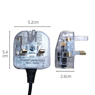 (EU TO UK | FUSED) Transparent EURO 2 Pin Plug Converter / EU To UK ...