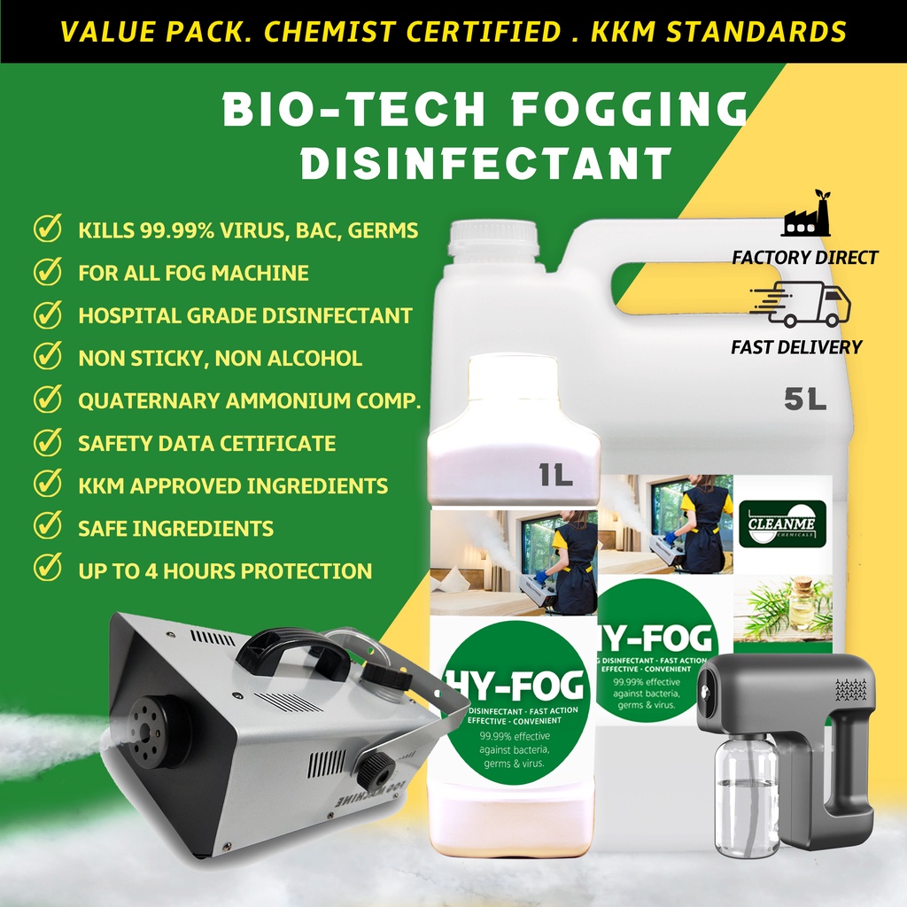 [READY STOCK] Fogging Disinfectant Liquid Cleanme Hy-FOG Bio-Tech 99.9% ...