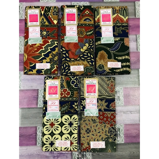 kain batik 3 serangkai original made in indonesia combo 5 helai 🇮🇩 ...