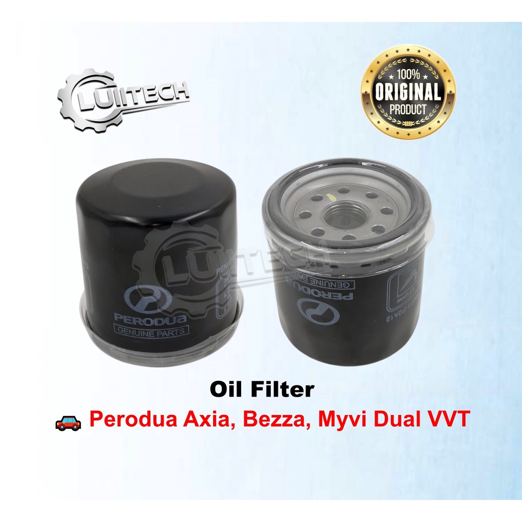 ORIGINAL Perodua Axia Bezza Myvi Dual VVT 15601-P2A12 Oil Filter ...