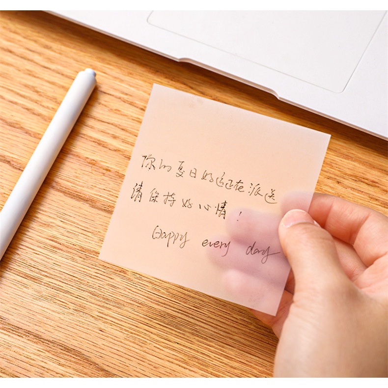 Transparent sticky stick notes small note notes papers kertas kecil 50 ...