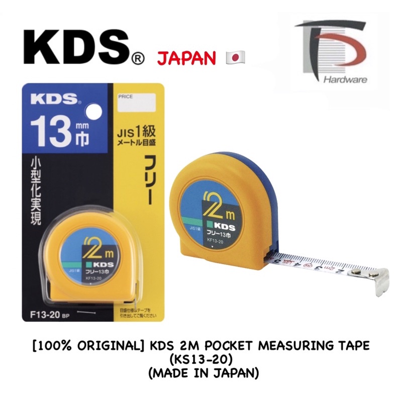 [100% ORIGINAL] KDS 2M POCKET MEASURING TAPE (KS13-20) (MADE IN JAPAN) | Shopee Malaysia