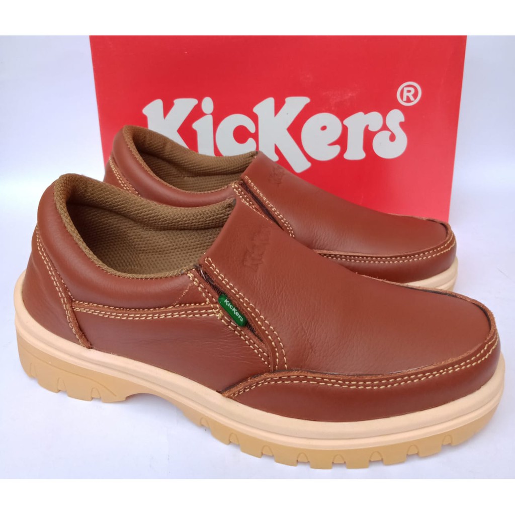 Original men's genuine leather kickers shoes casual casual slip on ...
