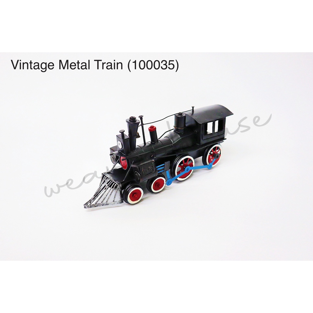 Vintage Metal Train Vehicle Classic Black Model Retro Aesthetic Alloy ...