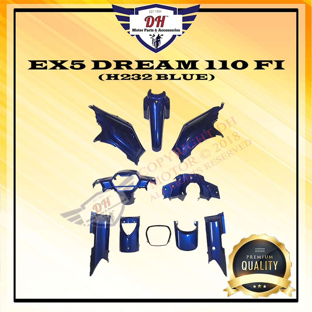 EX5 DREAM 110 FI COVER SET (H232 BLUE) | Shopee Malaysia